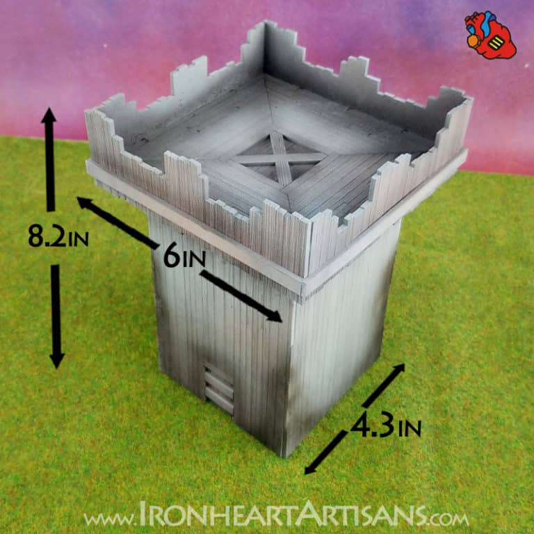 Wooden Fort Tower 28mm Scale Terrain | Ironheart Artisans