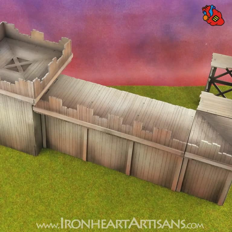 Wooden Fort Set 28mm Scale Terrain | Ironheart Artisans